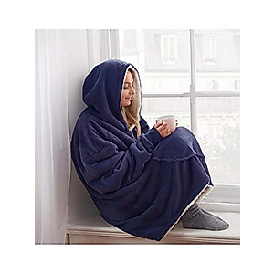 ToLaFio Blanket Sweatshirt,Oversized Hoodie Wearable Blanket,Soft Warm Comfortable Giant Front Pocket for Adults Men Women Teens Friends