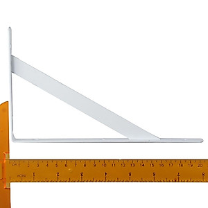 Urjumpea 10 Pack Shelf Brackets 5 inches x 8 inches Heavy Duty Metal Shelf Supports 90 Degree Triangle Wall Mount Angle L Bracket Floating Shelf Brackets with Screws