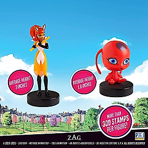 P.M.I. Miraculous Ladybug Stamps for Kids | 5 Miraculous Ladybug Stampers Out of 16 Collectibles in 1 Pack | Miraculous Ladybug Stationery, Stampers, Birthday Party Supplies - Cat Noir (Assortment B)