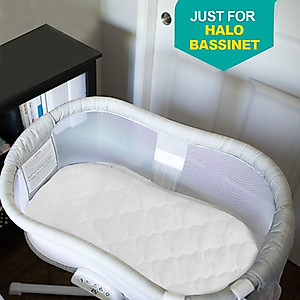 Bassinet Mattress Cover Compatible with Halo Bassinest Swivel Sleeper Bassinet Mattress Only, Waterproof and Soft