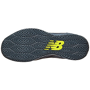 New Balance Men's Fresh Foam Lav V1 Hard Court Tennis Shoe, Black/Iodine Violet, 12