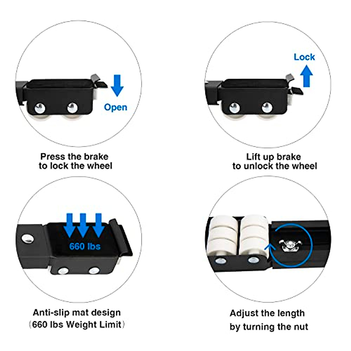 Appliance Rollers, Furniture Dolly Mobile Roller, Washing Machine Base for Washing Machines, Refrigerators, Dryers, Dishwashers