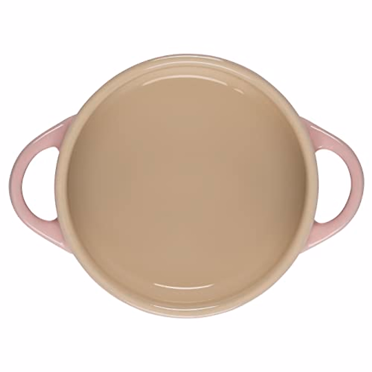 Le Creuset L'Amour Collection Stoneware Mini Round Cocotte, 8oz, Chiffon Pink with Heart Applique