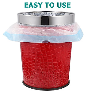 NUOBESTY Retro Trash Can 5L Small Waste Paper Basket Waste Container Bin Garbage Container for Bathroom, Bedroom, Office(Red)