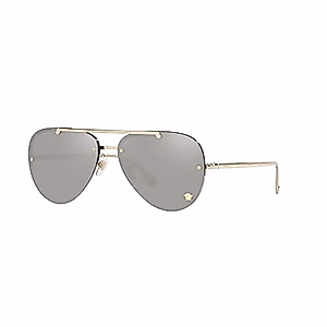 Versace VE2231 Sunglasses - (12526G) Pale Gold/Light Gray Mirror Silver - 60mm