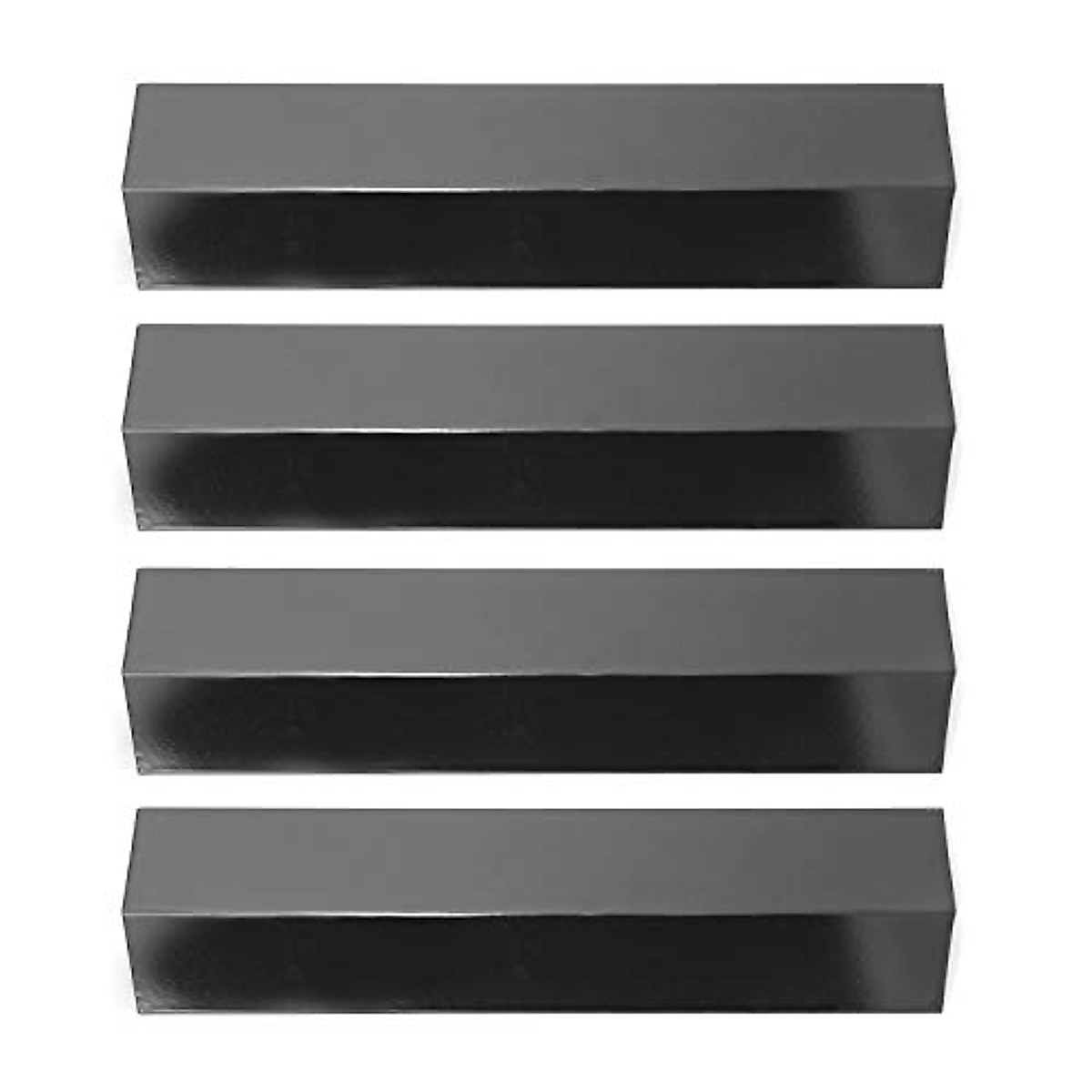 Hongso Grill Heat Plates for Brinkmann 810-3660-S, 810-2511-S, 810-2512-S, 810-8411-5, Pro Series 8300, Heat Shield for Uniflame, Backyard Grill, 15 3/8 inch Porcelain Steel Flame Tamer 4-Pack