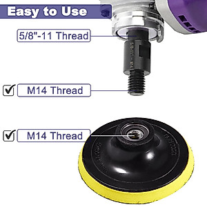 Saipe 2Pcs Angle Grinder Converter Adapters 5/8"-11 Female to M14/M10 Male, Angle Grinder Attachments Adapter Interface Connector Thread Adapter for Angle Grinder Polisher Drill Bit Connecting Tool