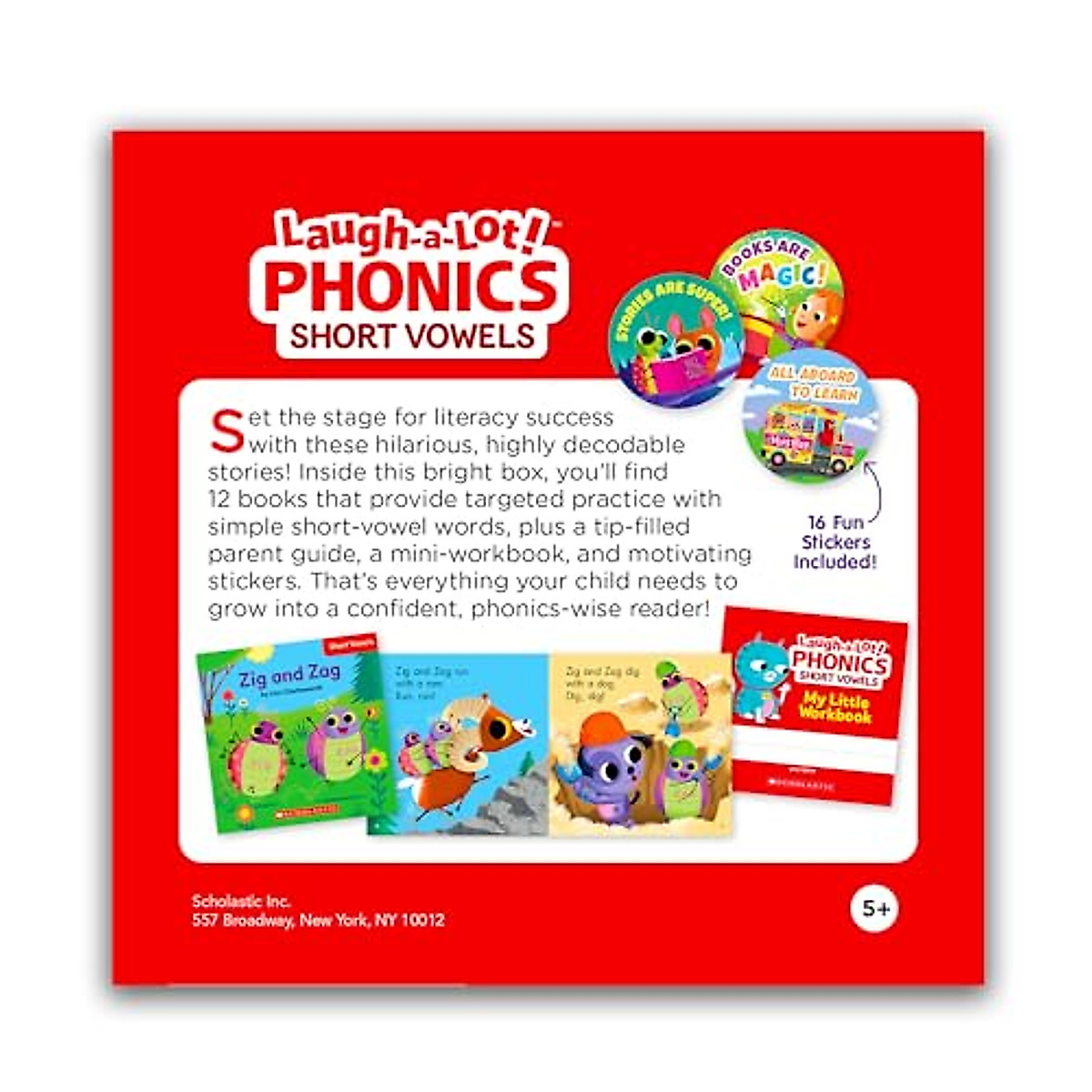 Laugh-A-Lot Phonics: Short Vowels (Parent Pack): 12 Engaging Books That Teach Key Decoding Skills to Help New Readers Soar