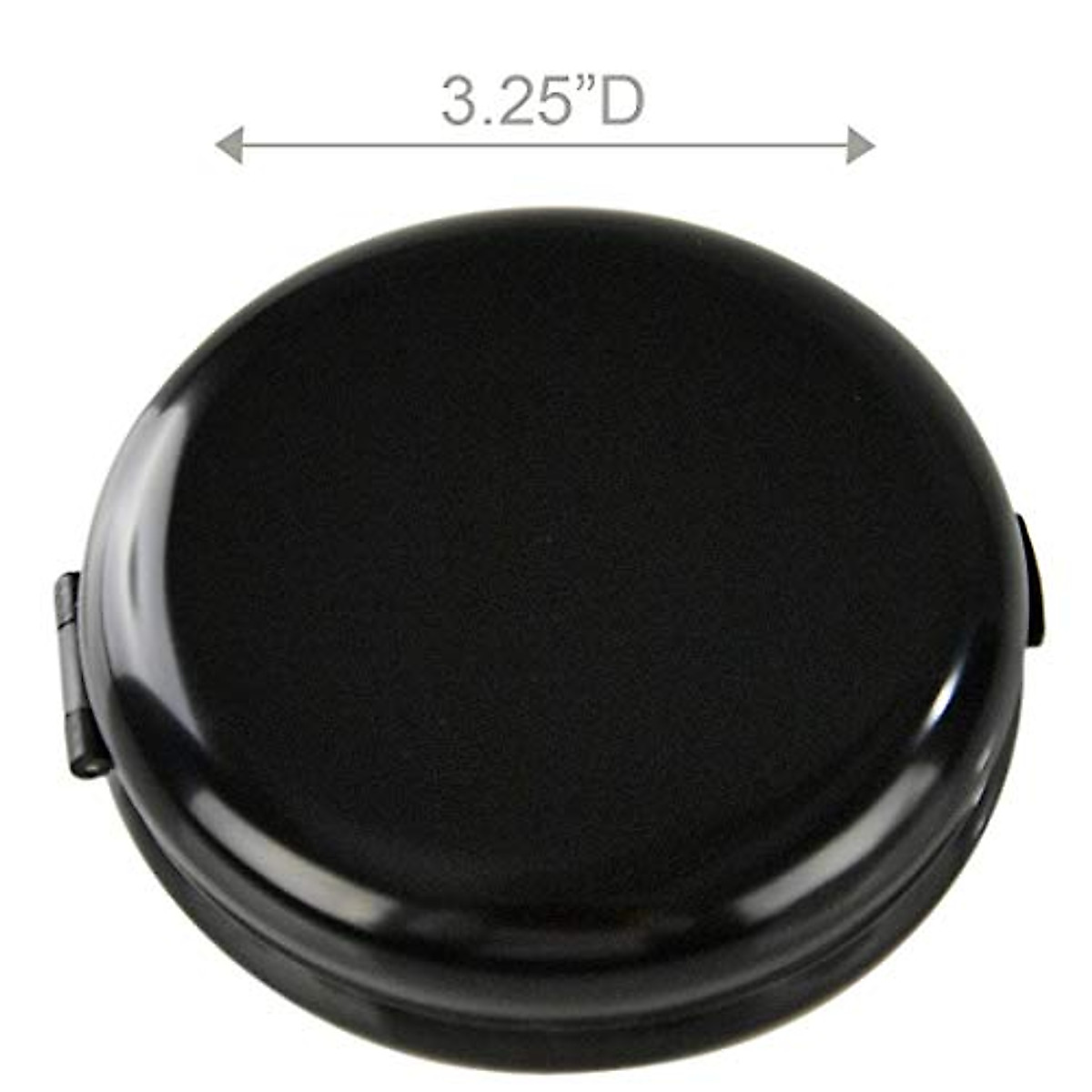 HOME-X Coin Dispenser, Hard Case Organizer and Storage for Coins, Small Money Sorter and Coin Holder for Collectors, 3 ¼" D x 1 ¼" H, Black