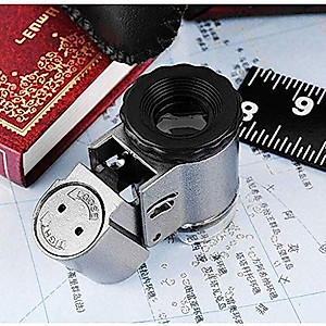 TFIIEXFL Magnifier，Mini Portable Microscope with Light Zoom Pocket Size Handheld Microscopes for Jewelers Eye