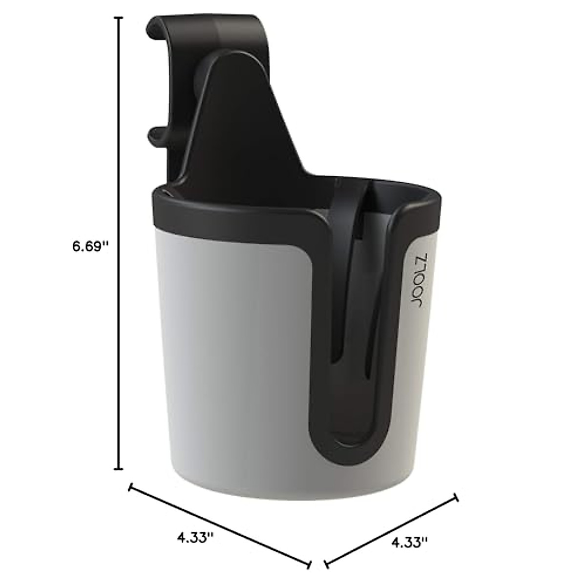 Joolz - Cup Holder - Accessory for Your Stroller - Easy to Attach - Stay Hydrated - Ideal for Travelling - A Must Have Accessory - Simple to Adjust - No-Spill - Silver (Silver)