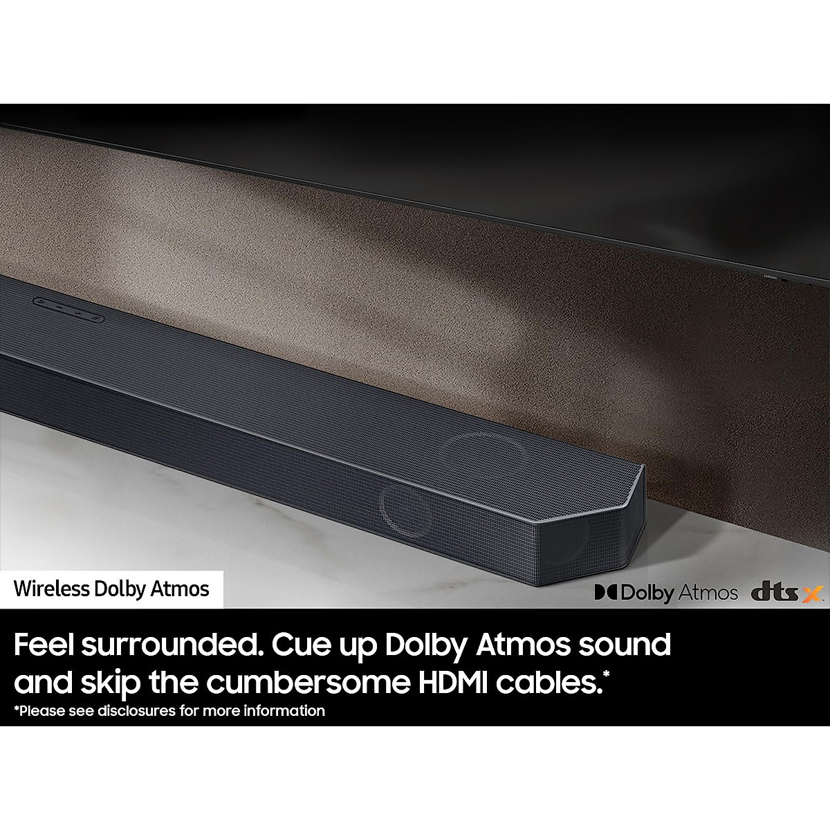 SAMSUNG HW-Q990C 11.1.4ch Soundbar with Rear Speakers and Dolby Atmos with an Additional 1 Year Coverage (2023), Titan Black (Renewed)