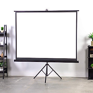 VIVO 100 inch Portable Indoor Outdoor Projector Screen, 100 Inch Diagonal Projection HD 4:3 Projection, 4K 3D 1080P HD Pull Up Foldable Stand Tripod, PS-T-100