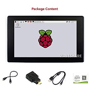 7inch HDMI LCD (H) (with case) 1024x600 Capacitive Touch Screen IPS Display HDMI Monitor with Toughened Glass Cover Case for Raspberry Pi 4/3/2/1 B B+ A+/Jetson Nano/Windows 10