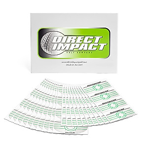 Direct Impact Golf Ultra-Thin Golf Impact Tape 100 Driver Labels - Instant Feedback for Increased Distance, Accuracy, Consistency