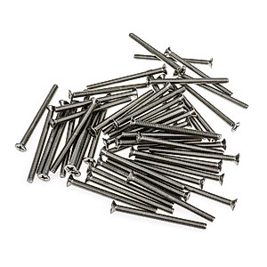 Xiaoyztan M4x50mm Phillips Countersunk Head Machine Screws Stainless Steel 304 Full Thread Metric Standard Mounting Hardware Fasterning Accessories, Pack of 50