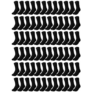 Tigeen 72 Pairs Low Cut Ankle Socks Bulk Cotton Low Sock for Adult Casual Short Socks Solid Color No Show Sock Bulk for Men Women (Black)