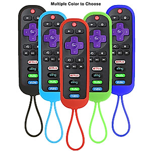 TOKERSE 2 Pack Glow Remote Case Compatible with TCL Roku Smart TV RC280 RC282 Remote Control - Replacement Silicone Case Cover Sleeve Glow in The Dark with Lanyard for TCL Roku TV Remote - Blue Green