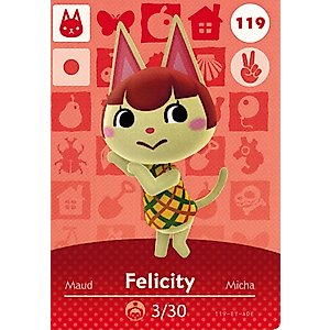 Nintendo Animal Crossing Happy Home Designer Amiibo Card Felicity 119/200 USA Version