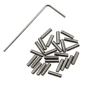 DGBRSM 25pcs 4-40 x 1/2" Stainless Steel Allen Head Hex Hexagon Socket Set Screws Cup Point with Hex Key Wrench