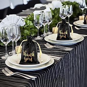 Abeillo 24 Pcs Thank You Bags Wedding Satin Gift Bags with Drawstring, 4 x 6 Inch Jewelry Pouches Candy Bag for Wedding Bridal Shower Party Favor Bag for Birthday Baby Shower