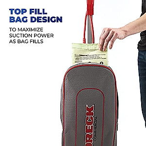 Oreck Commercial Upright Bagged Vacuum Cleaner, Lightweight, 40ft Power Cord, U2000R1, Grey/Red