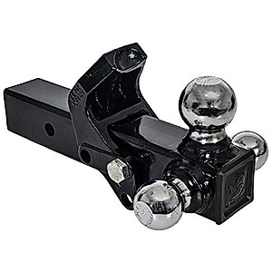 Buyers Products 1802280 Tri Ball Hitch with Pintle Hook for 2-1/2 Inch Receivers,Black