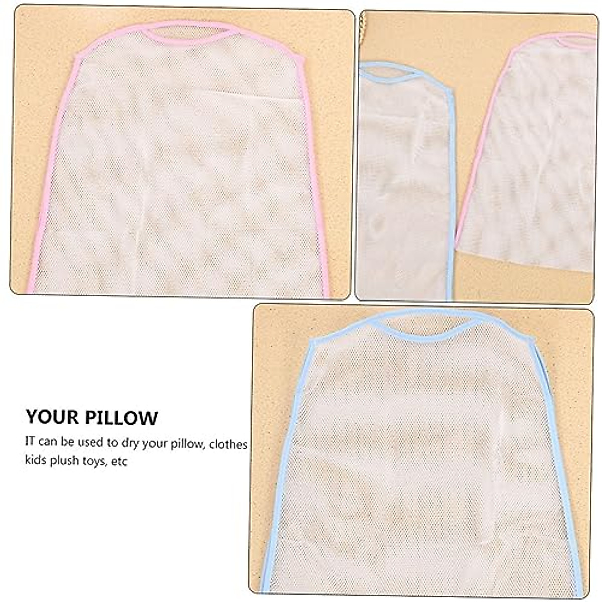 Alipis 4Pcs clothes bag drying rack clothes pillow clothes drying pouch clothes drying net hanging clothes drying bag clothes drying Polyester Mesh hanging pillow clothing