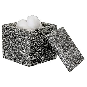 Rhinestone Cotton Ball Holder, Elegant Jar Dispenser for Cotton Ball Bathroom Storage, Powder Room Cotton Canister Storage, Sold Individually Ice