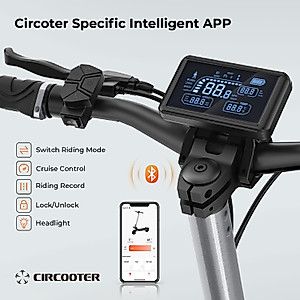 Circooter Raptor Pro Electric Scooter Adult with Smart APP, 1600W Motor, 31 Miles Range, 28 Mph Top Speed Off Road Electric Scooter with Dual Charging Ports, Storage Bag - Raptor Pro