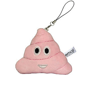 EvZ Emoji Iconic Emoticon Cushion Stuffed Plush Cute Soft Keychain, 3 inches, Pack 3