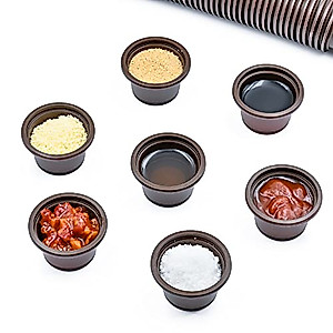 MRTIOO 0.75oz 100 pcs Crested Gecko Food and Water Feeding Cups, Reptile Feeder Bowls, for Lizard and Other Small Pet Ledge Accessories Supplies