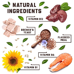 Flea and Tick Prevention Chewable for Dogs - No Collars, No Mess - Easy Help with Flea and Tick for Dogs - American Quality - for All Breeds and Ages - Duck-Flavored Treats - 180 Flea Chews for Dogs