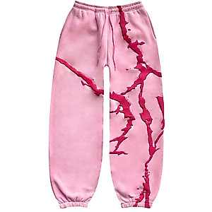 MINIDORA Men's Y2k Zip Up Hoodies Oversize Pullover Sweatshirts Hip Hop Streetwear Only Hoodie-Pink Medium