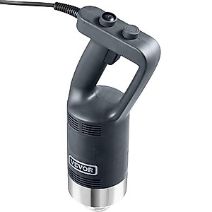 VEVOR Commercial Immersion Blender, 500 Watt Heavy Duty Hand Mixer, Variable Speed Kitchen Stick Mixer with 304 Stainless Steel Blade, Multi-Purpose Portable Mixer for Soup, Smoothie, Puree, Baby Food