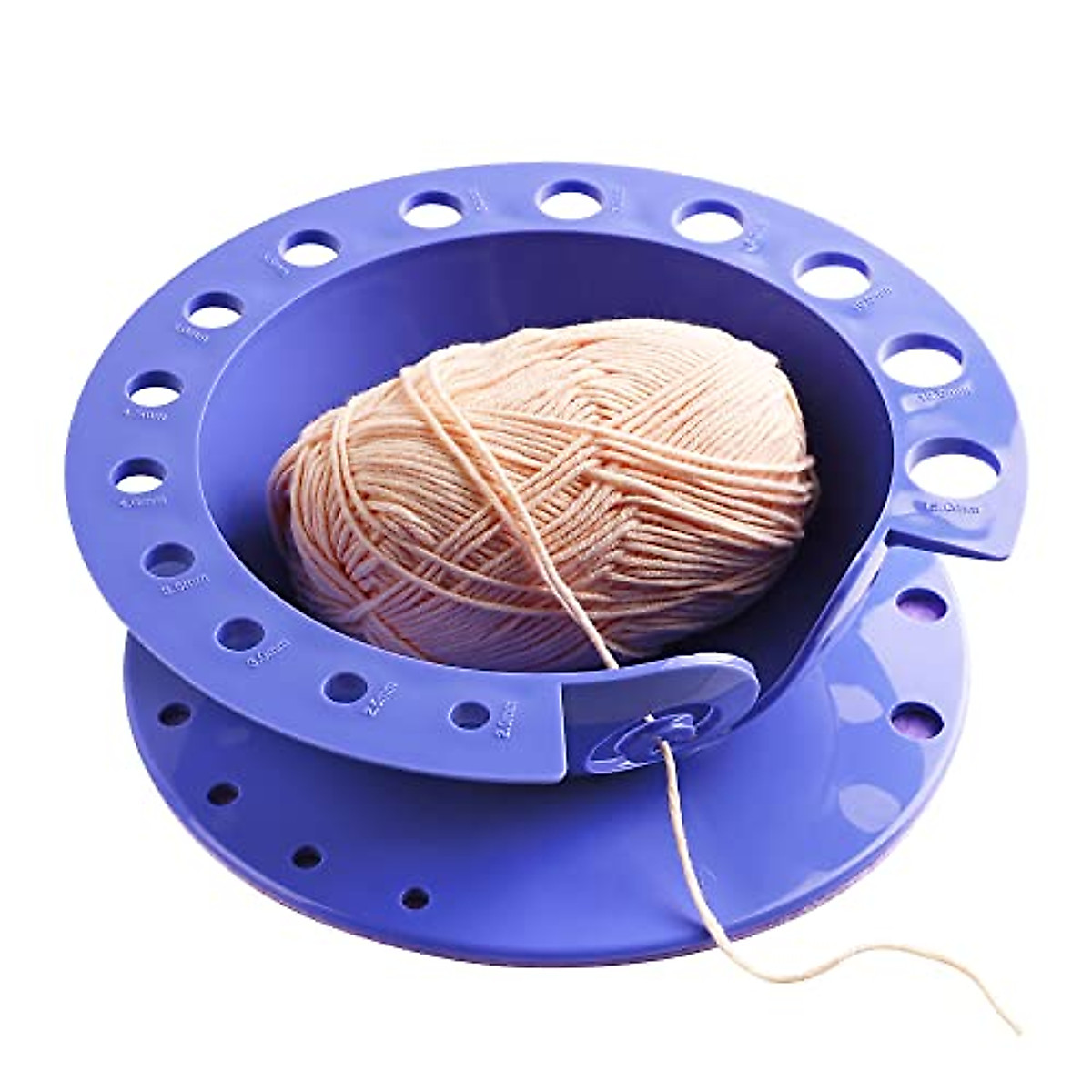 KOKNIT Yarn Bowl - PlasticYarn Bowls for Crocheting with Holes, Preventing Slipping and Tangles, Knitting Bowl Mothers Day Gift for Knitting Lovers