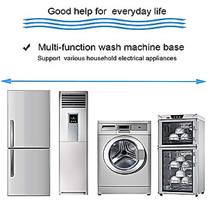 Washing machine stand with 4 Feet and 4x2 wheels, mini fridge stand, Adjustable appliance rollers stand for Washing Machine mover and refrigerator wheels