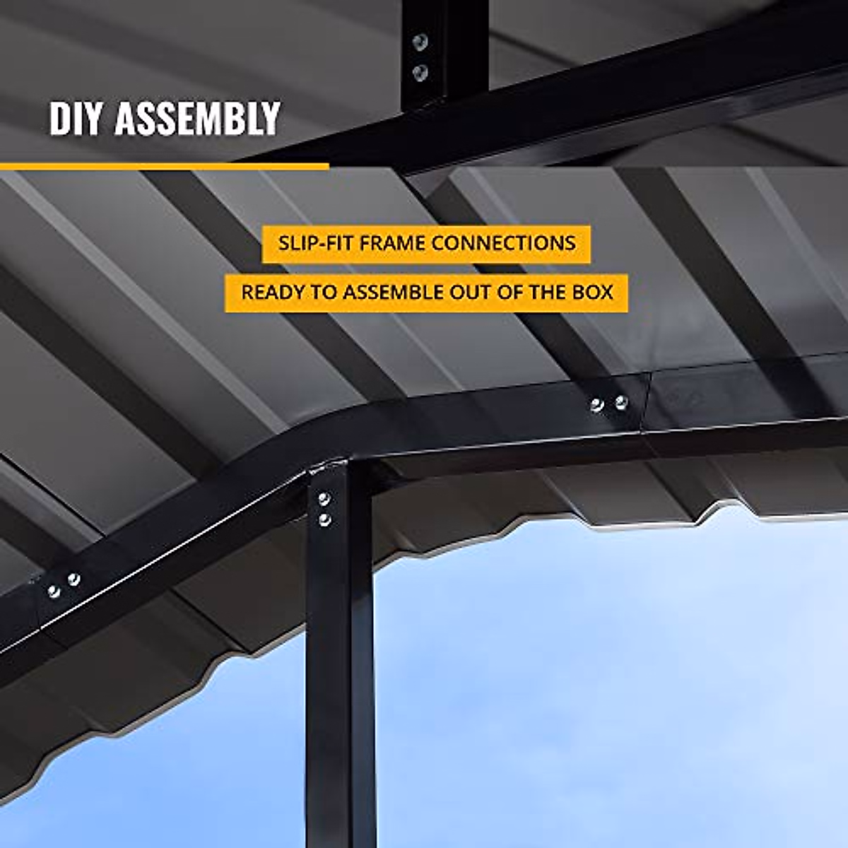 Arrow 14' x 20' x 14' 29-Gauge Metal RV Carport and Multi-Use Shelter for Large Vehicles- Eggshell