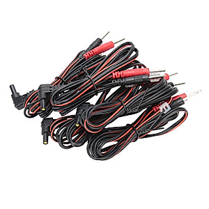 Sonew 10pcs / Bag 2.35mm 1.2m 2‑in‑1 Pin Type Electrode Wires Cable, TENS Cable Wires for TENS Unit Physiotherapy Machine