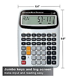 Calculated Industries 44080 Construction Master Pro-Desktop Advanced Construction Math Feet-Inch-Fraction Calculator with Trig Tool for Architects, Estimators, Contractors, Builders and Remodelers