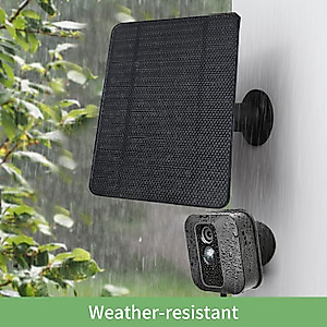 iTODOS Solar Panel Compatible with Blink Outdoor (3rd Gen) XT3/Blink 4 (4th Gen) and Blink XT XT2 Camera, One Solar Panel Power Two Blink Cams,with 2 x 16ft/5m Weatherproof Cable