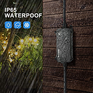 Outdoor Dimmer for String Lights, 600W Outdoor Dimmer Switch, 100FT Remote Control Light Dimmer, Dusk to Dawn Dimmer Plug for Dimmable Outdoor String Lights, Lamps and Patio Lights, Timer, Waterproof