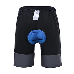 EZRUN Men's 3D Padded Mountain Bike Shorts Lightweight MTB Cycling Shorts (Grey Black,l)