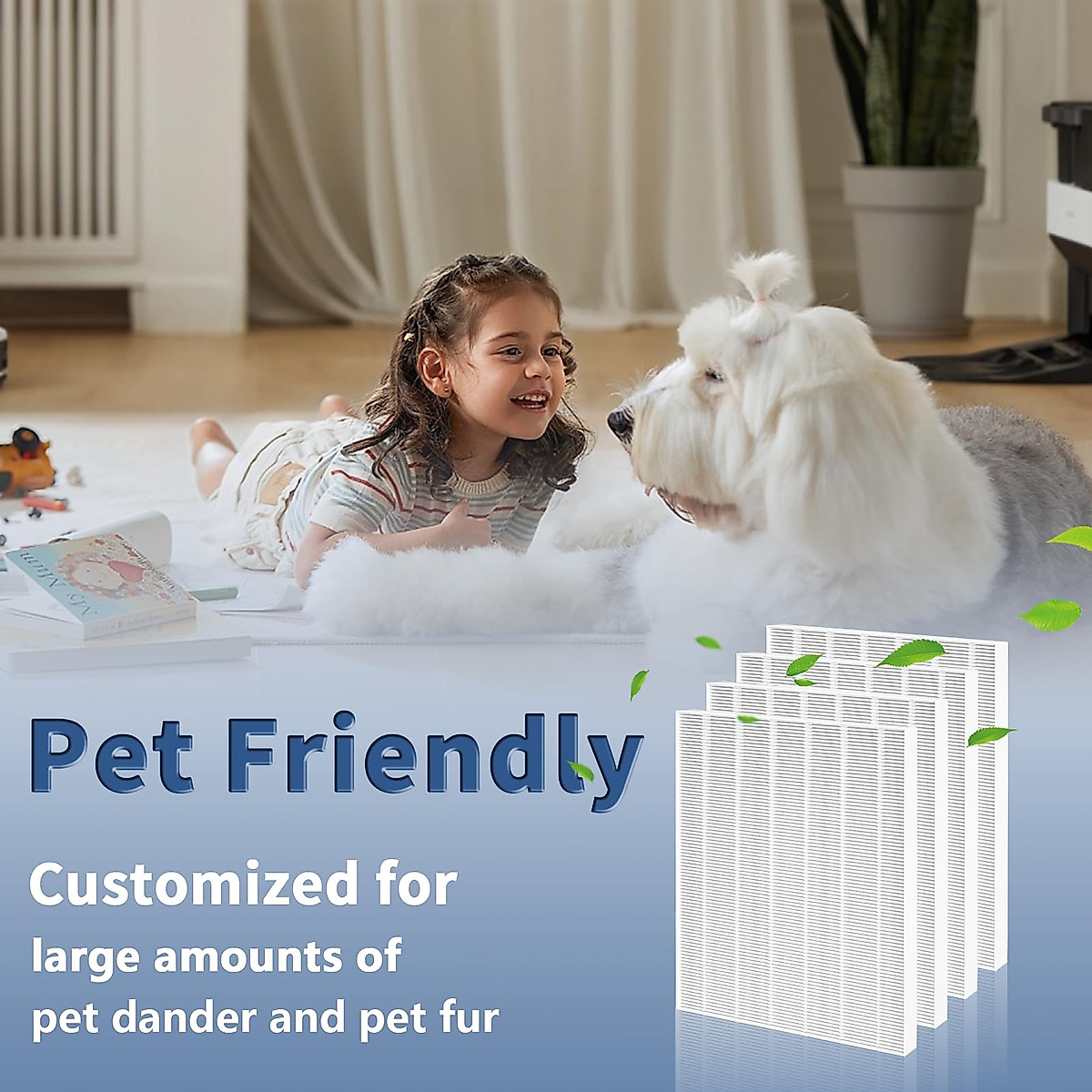 4 Pack 115115 HEPA Replacement Filter A Size 21 Compatible with Winix PlasmaWave Air Purifier C535 5300 5300-2 5500 5500-2 6300 6300-2 P300 AM90 9000 5000 5000B C909 9800 by Funmit