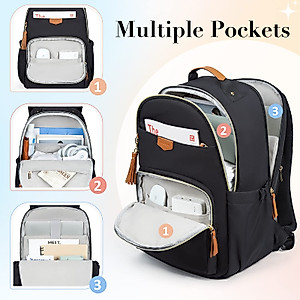 Missnine Laptop Backpack for Women, Travel Backpack fits 15.6 Inch Computer, Work Backpack School Backpack College Backpack