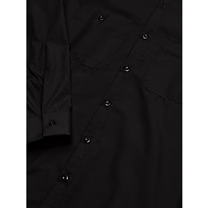 Red Kap Men's Industrial Work Shirt, Regular Fit, Long Sleeve, Black, 2X-Large
