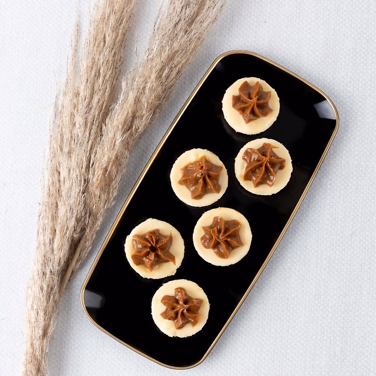 Blue Sky Organic Rectangle Black with Gold Rim Tray - 10.6" | 2CT Reusable & Disposable Stylish Plastic Serveware