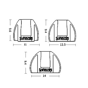 Softears UC Eartips, Ultra Clear Ear Tip for Volume Earphones New Liquid Silicone Eartips (UC L)