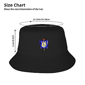 Sigma Gamma Rho Bucket Hat Fishing Hat Fisherman Sun Caps for Women Men Black