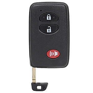 ZENITHIKE Replacement Keyless Entry for Smart Proximity Remote Key Fob 3-buts Key Uncut Blade Replacement for Toyota 4Runner/for Scion tC/Prius/Venza HYQ14ACX 89904-47230 89904-47370 Set of 2